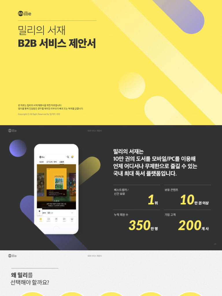 2021_밀리의서재_B2B_서비스 _제안서 | PDF