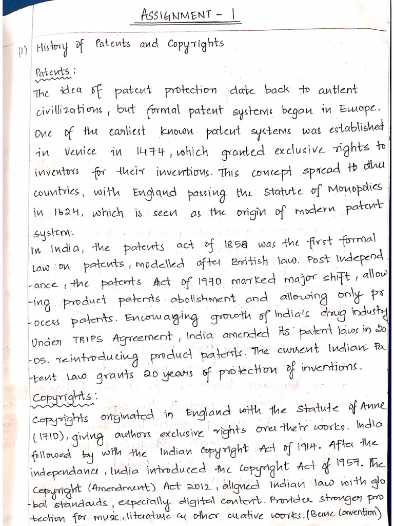 RM-IPR (Assignment 1) | PDF