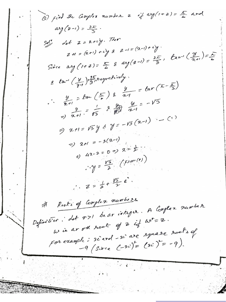 Complex Analysis Class Notes | PDF