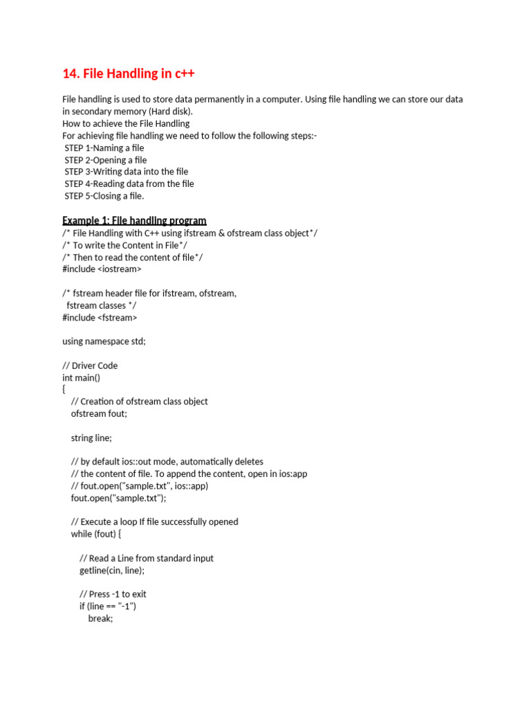 EXP-14 File Handling | PDF