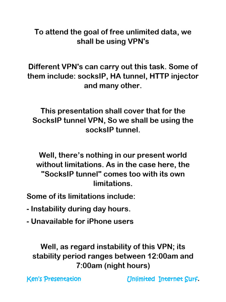 Unlimited Surf Presentation | PDF | Virtual Private Network | Internet
