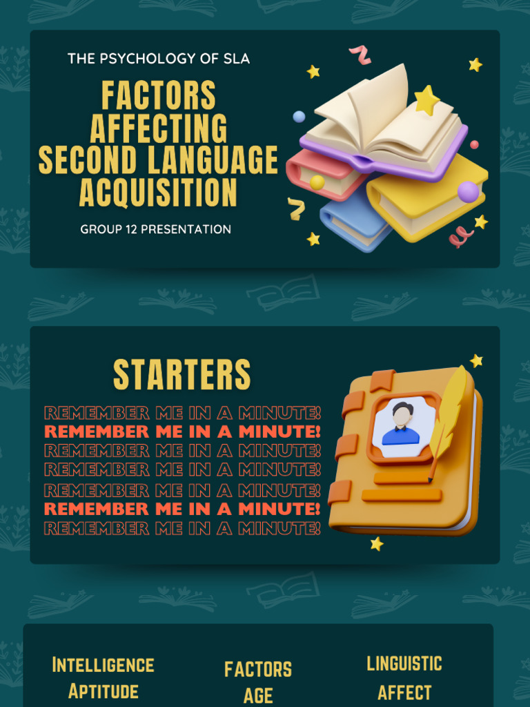 Factors Affecting Second Language Acquisition | PDF