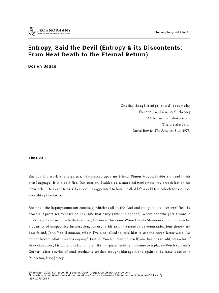 Entropy Devil View | PDF | Entropy | Atmosphere