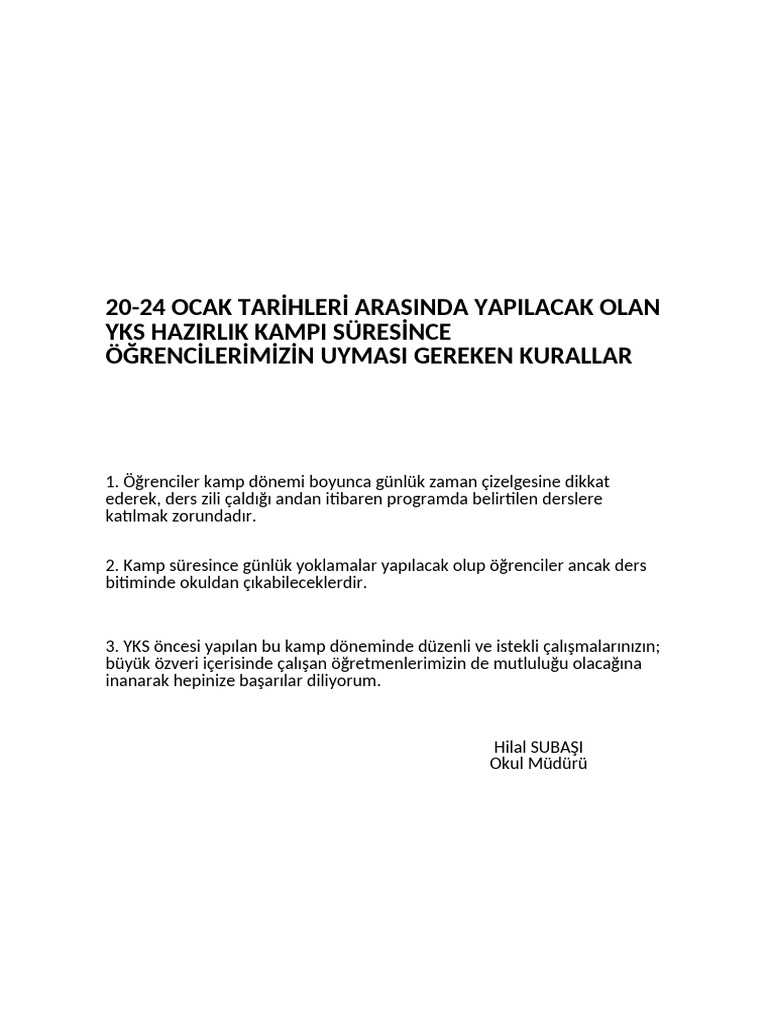 Kamp Programı 2025 | PDF