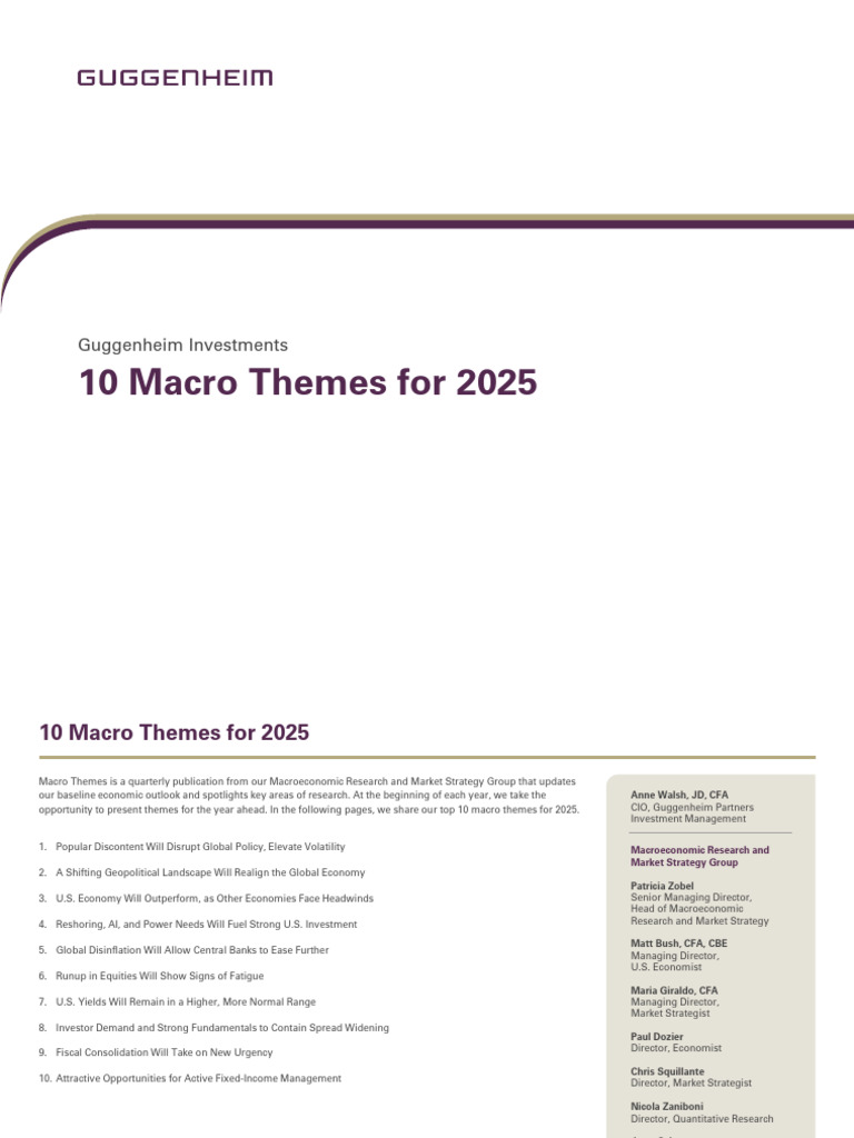 2025-Macro-Themes | PDF | Inflation | Protectionism