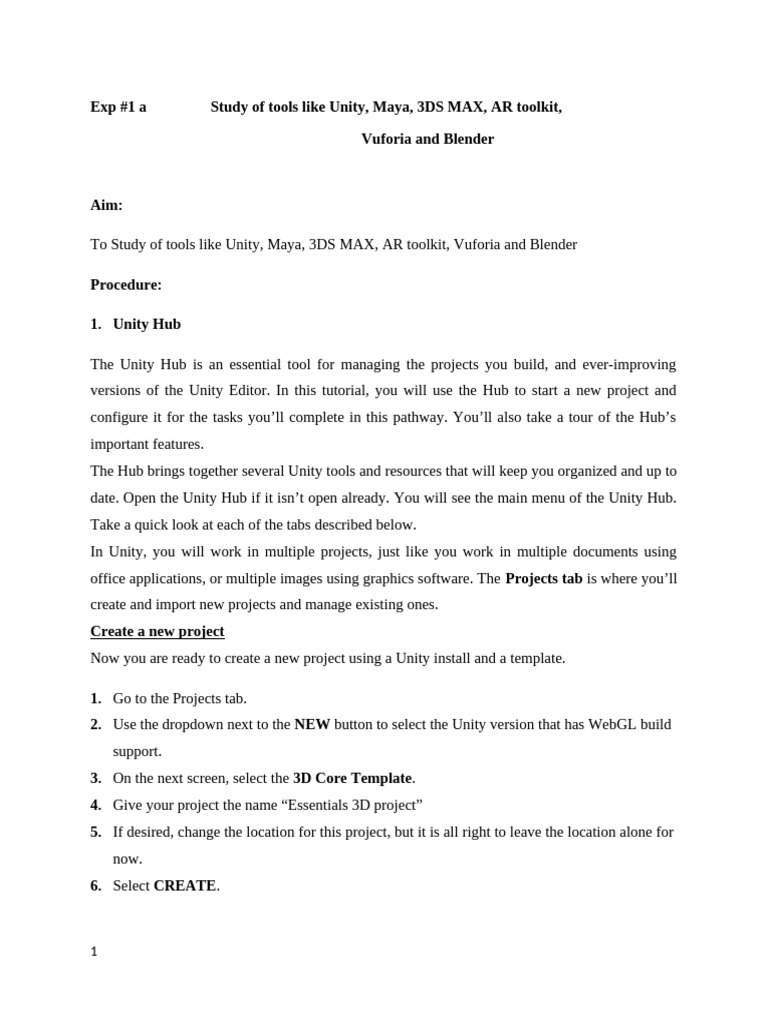 Tools for 3D Project Setup Guide | PDF | Unity (Game Engine) | Computer File