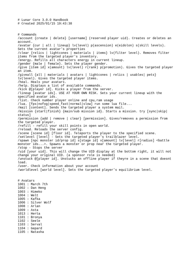 Lunar Core Handbook | PDF | Boot