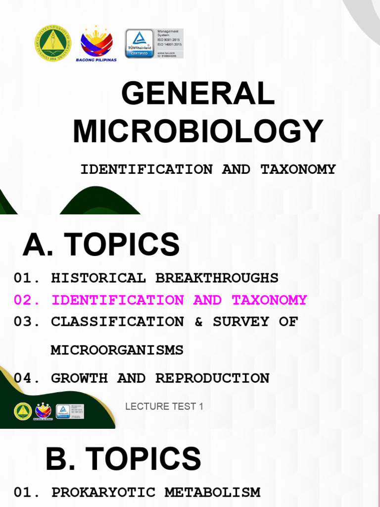 02.Taxonomy | PDF | Taxonomy (Biology) | Escherichia Coli