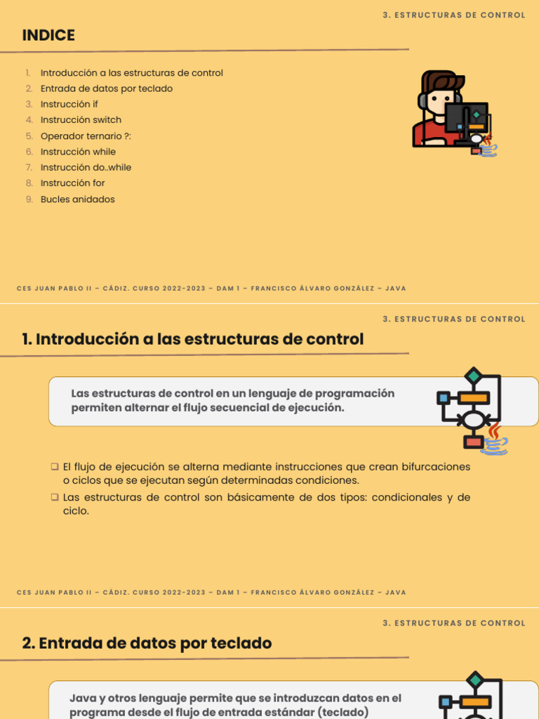 Estructuras de Control en Java | PDF | Flujo de control | Java (lenguaje de programación)