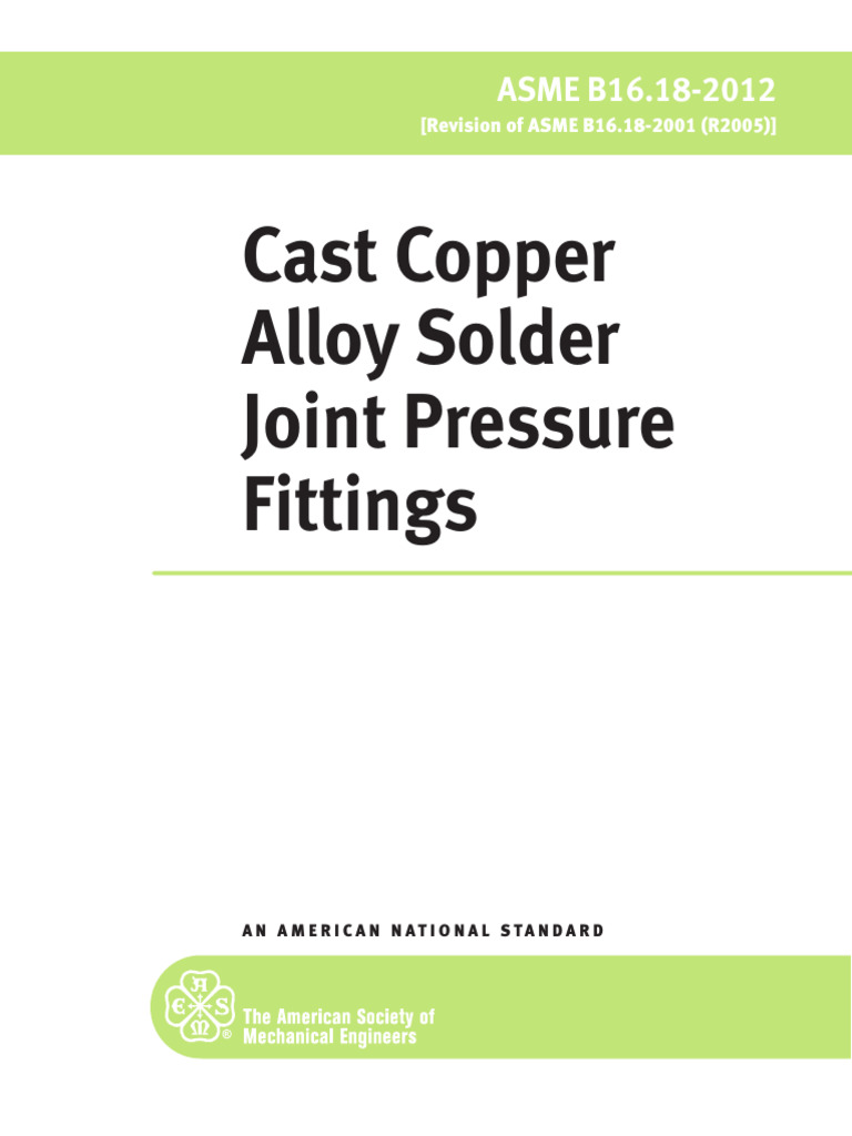 Asme B16.18-2012 | PDF | Plumbing