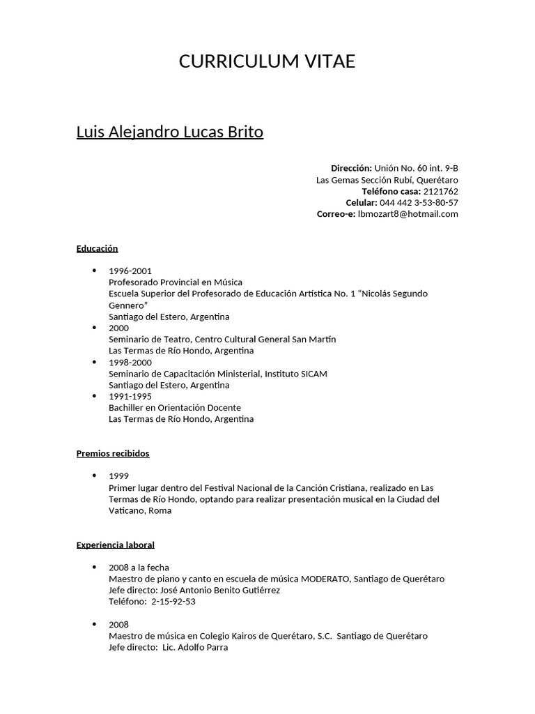 Curriculum Vitae | PDF