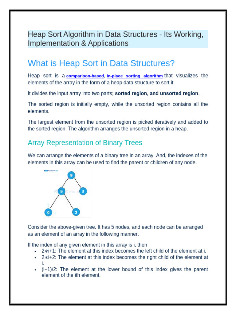 What Is Heap Sort in Data Structures? | PDF | Computing | Computer Programming