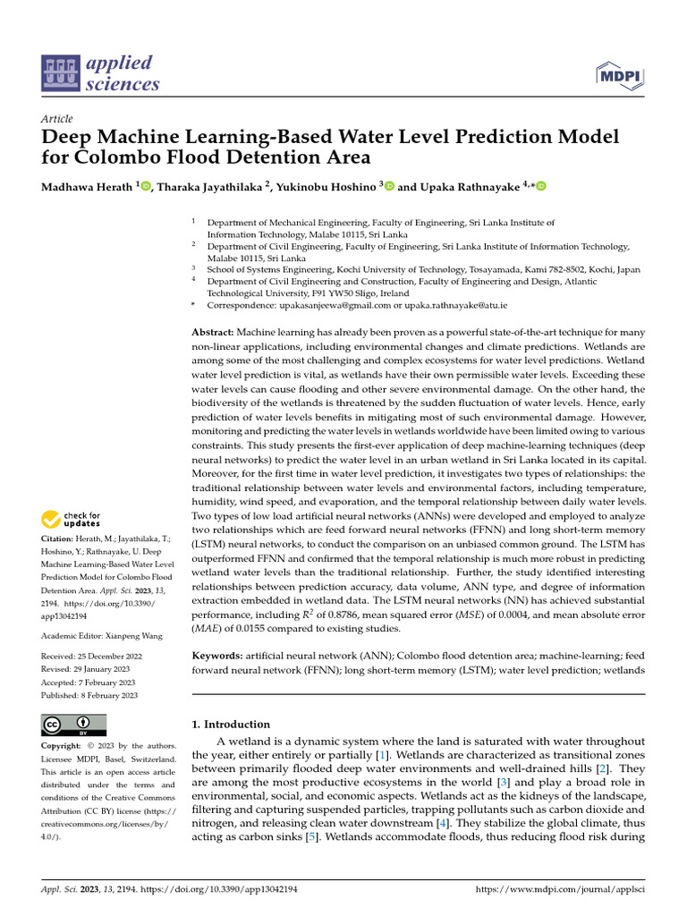 applsci-13-02194-v2 | PDF | Artificial Neural Network | Mean Squared Error