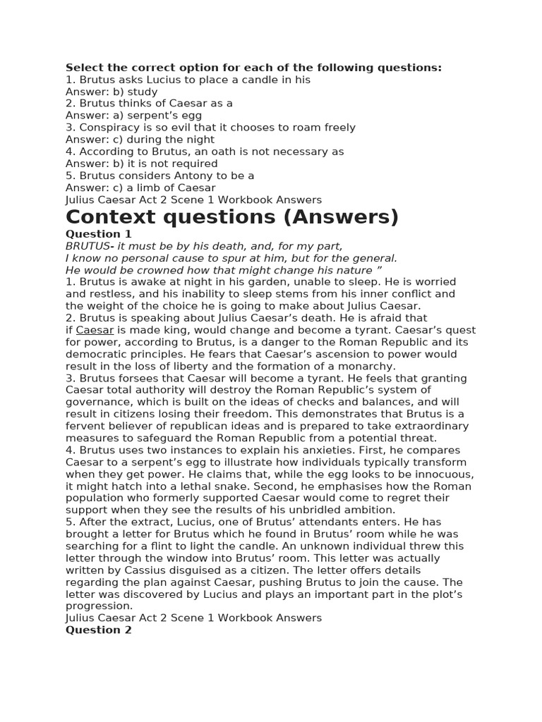 Brutus and the Conspiracy Against Caesar | PDF | Mark Antony | Julius ...