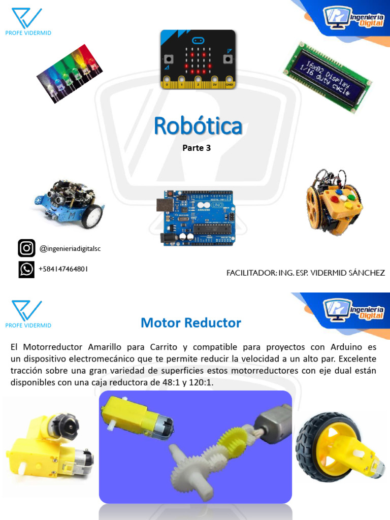 Motorreductores y Puente H L298N para Arduino | PDF | Arduino | Bienes manufacturados