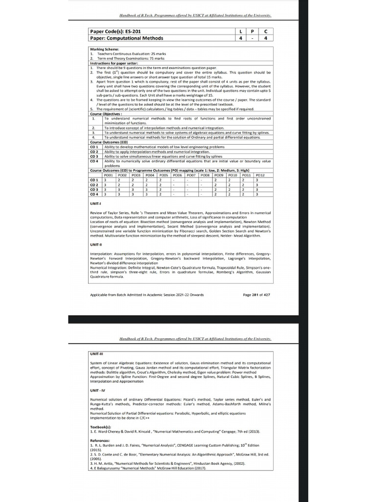 2nd Yr Syllabus CSE CST IT ITE | PDF