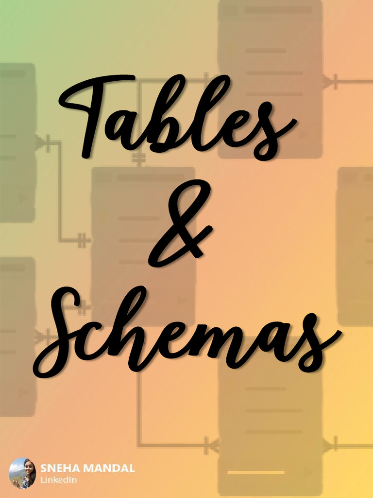 Database Tables & Schemas Guide | PDF