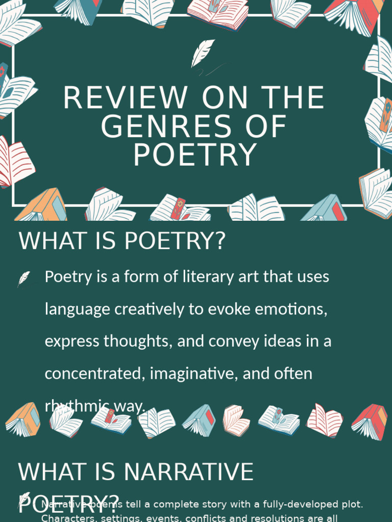 Overview of Poetry Genres | PDF | Poetry | Lyric Poetry