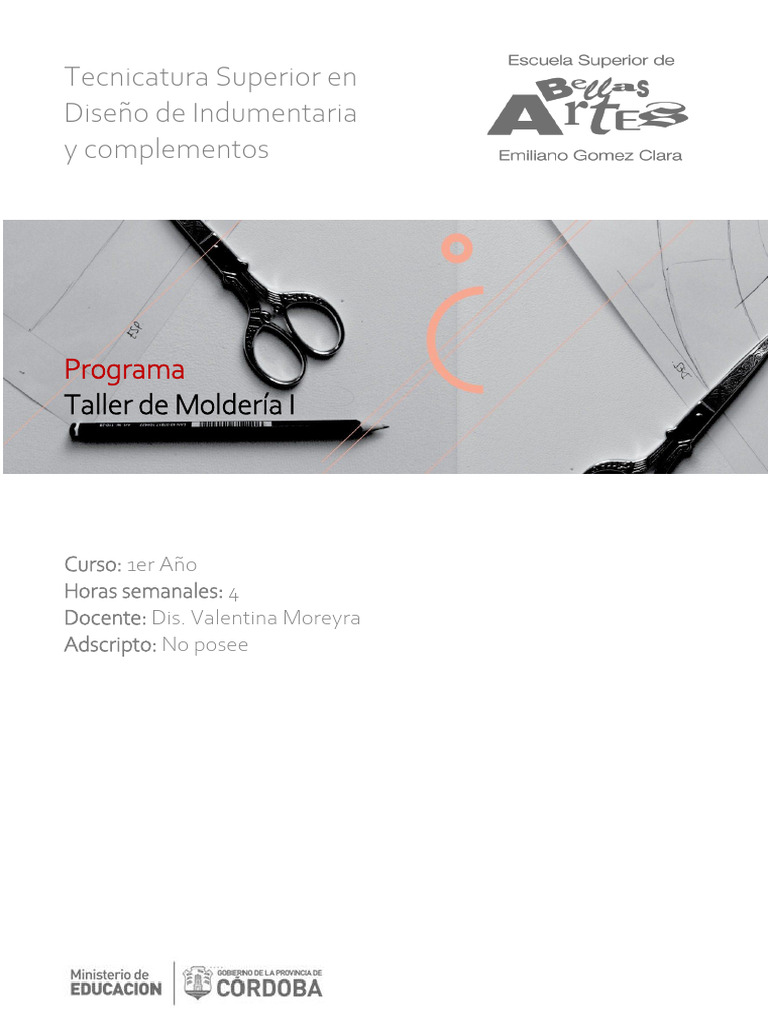 TSDI-PROGRAMA - Molderia I-2024 | PDF | Evaluación | Ropa