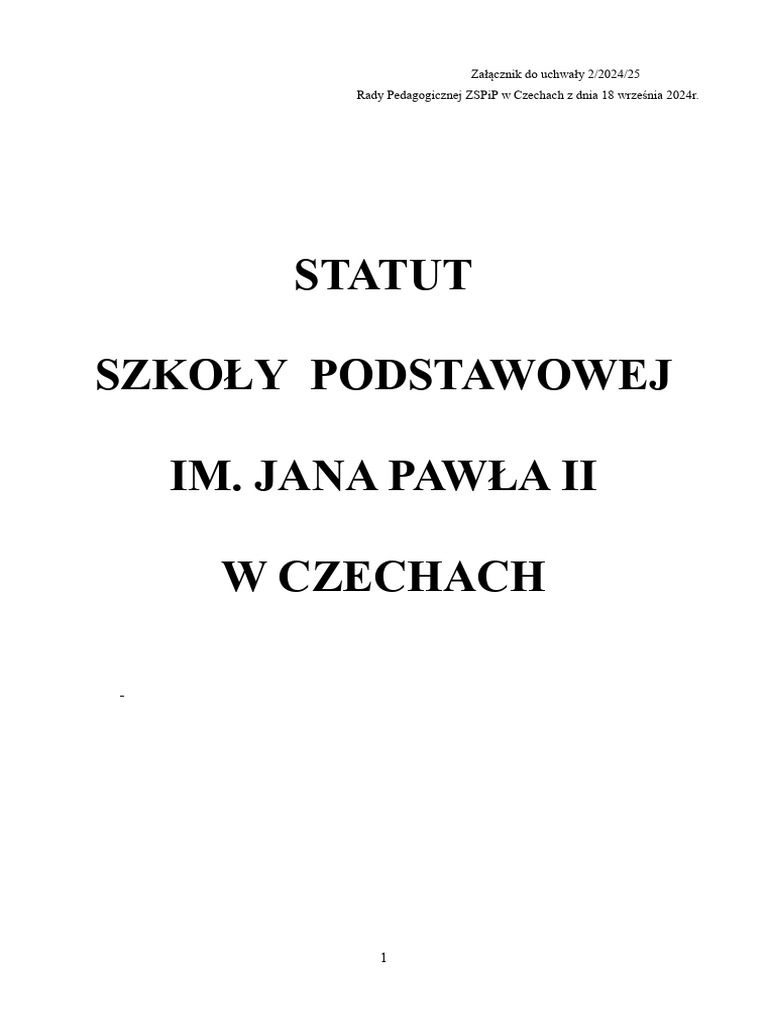 Statut SP W Czechach Nowy1 Ostateczny1 | PDF