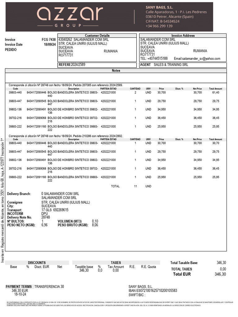 Facturas 2024 FCG 7438 | PDF