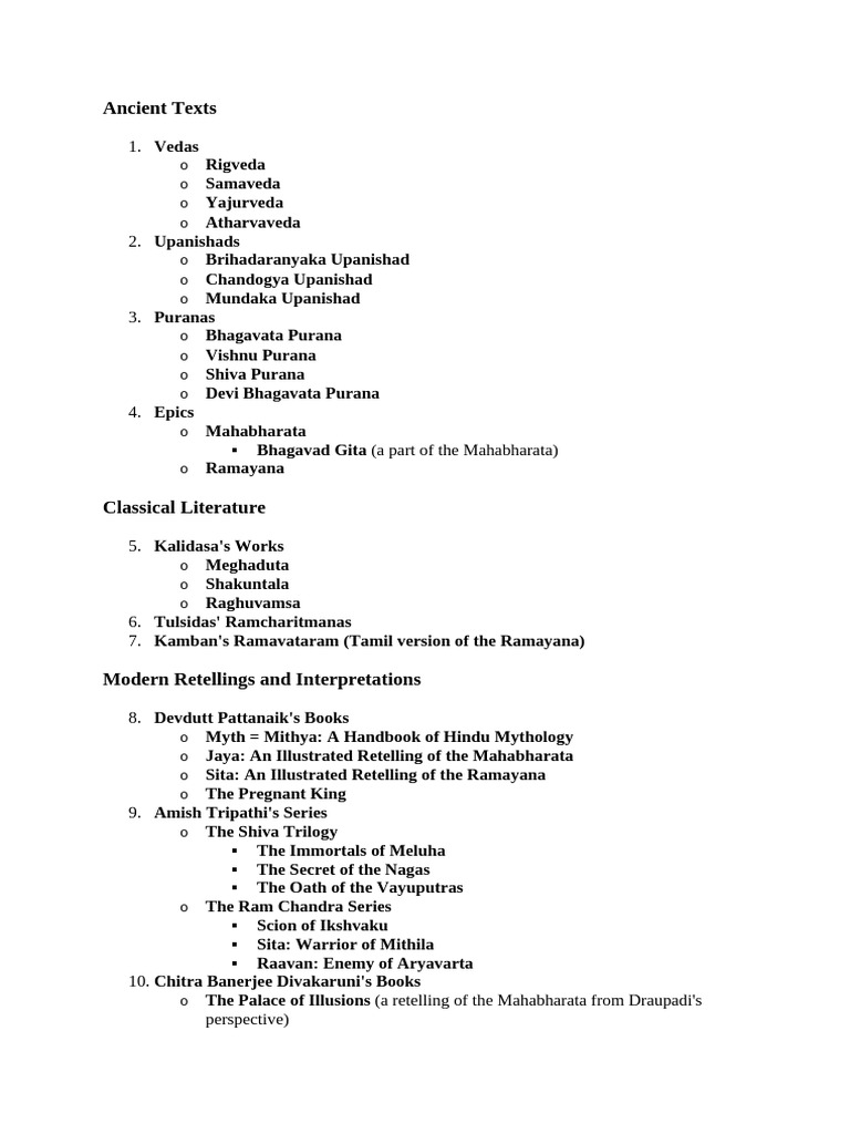 Ancient Texts | PDF | Puranas | Mahabharata