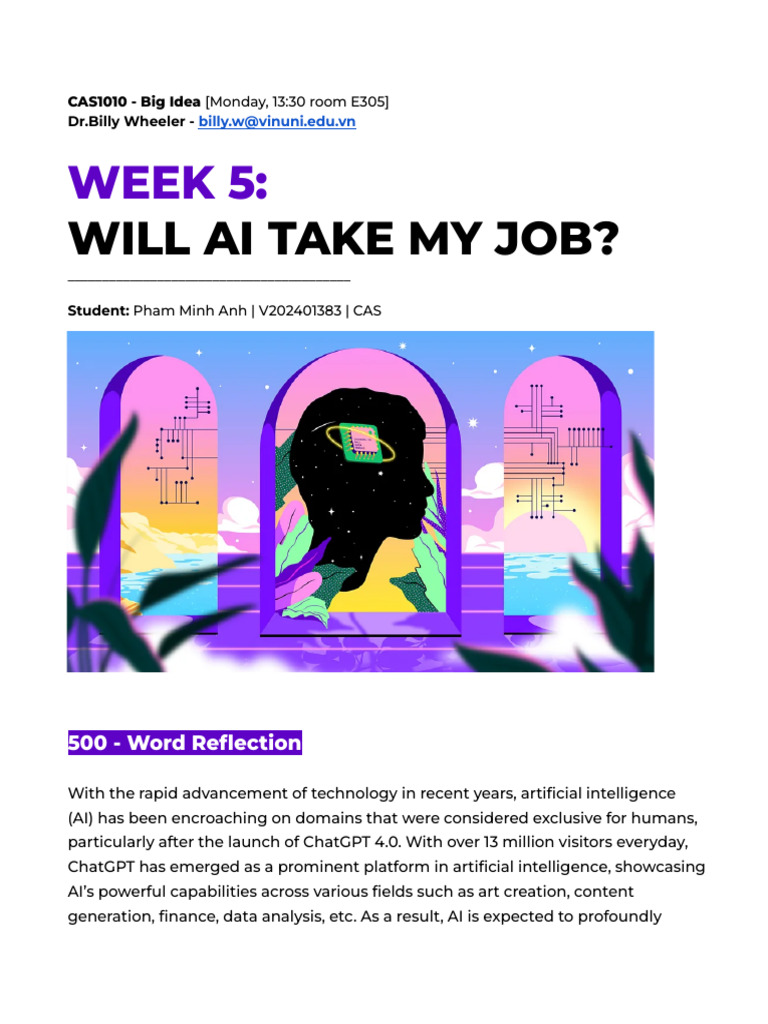 Will AI Take Our Jobs? Insights & Analysis | PDF | Artificial ...