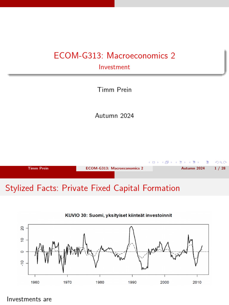 5 Macro2 Slides Investment | PDF | Macroeconomics | Investing