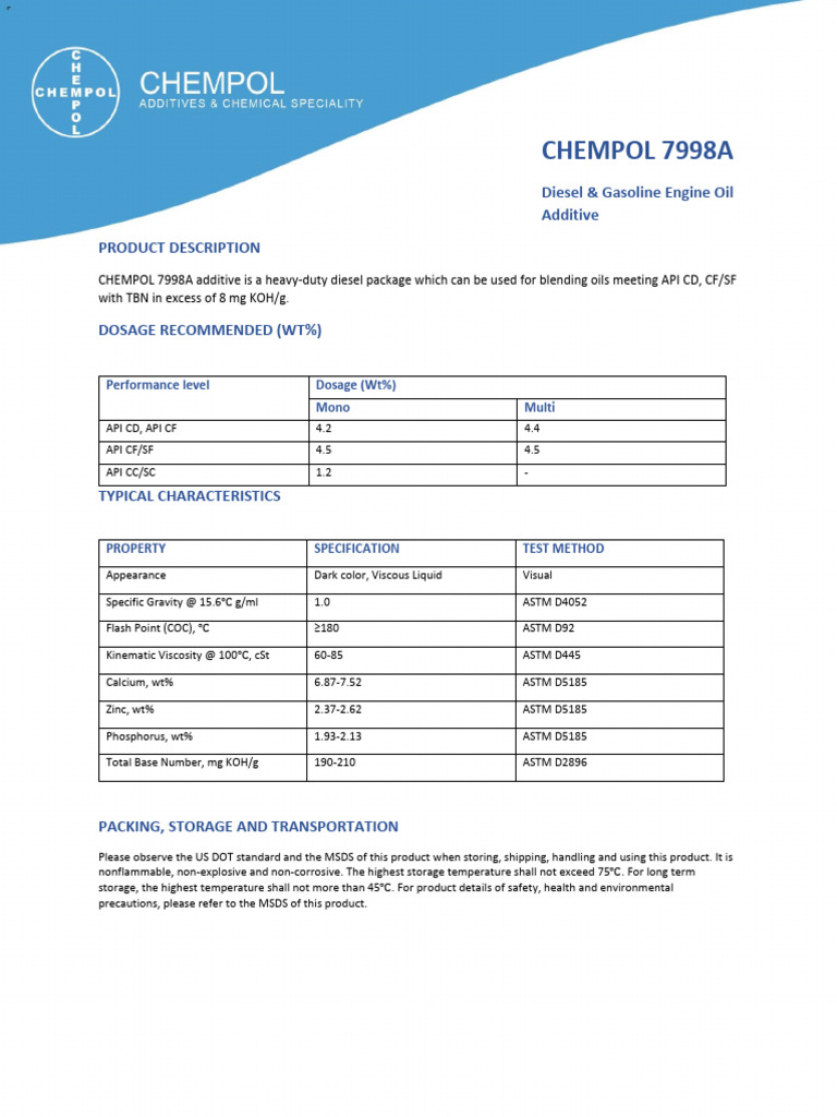 Chempol 7998aa | PDF