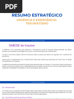 Resumo Prático - XABCDE DO TRAUMA | PDF | Sangramento | Medicina Clínica