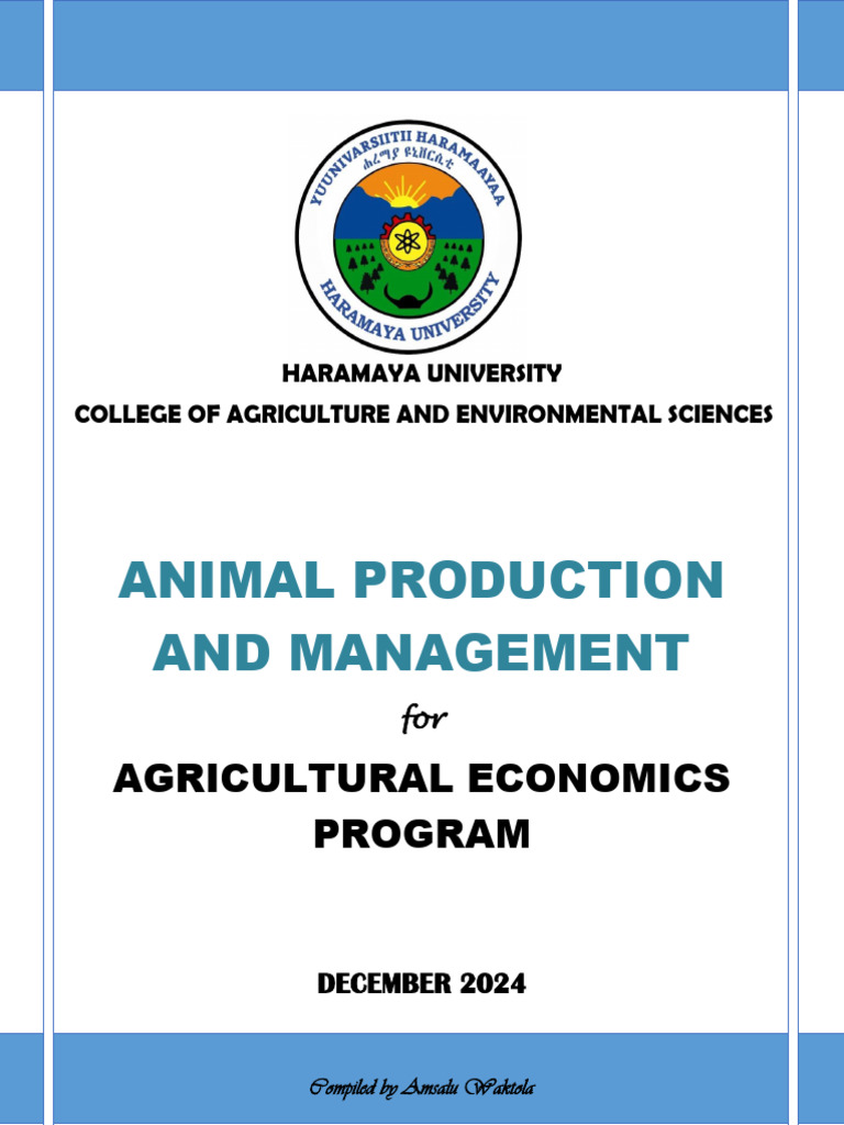 Animal Production and Management Overview | PDF | Cattle | Dairy Cattle