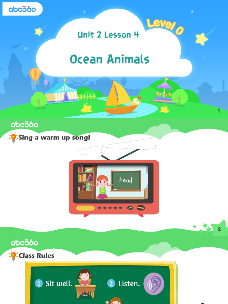 Unit 2 Lesson 4 Ocean Animals | PDF