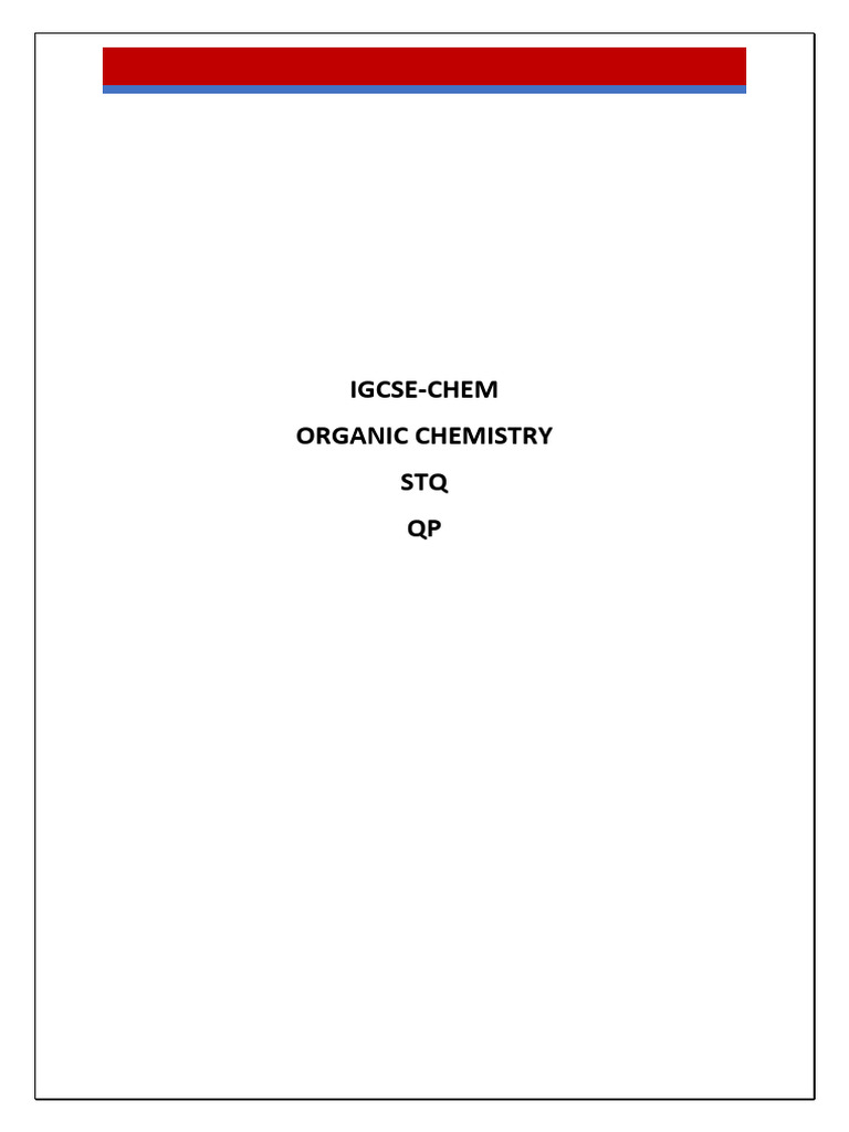 IG-Organic Chem STQ QP | PDF