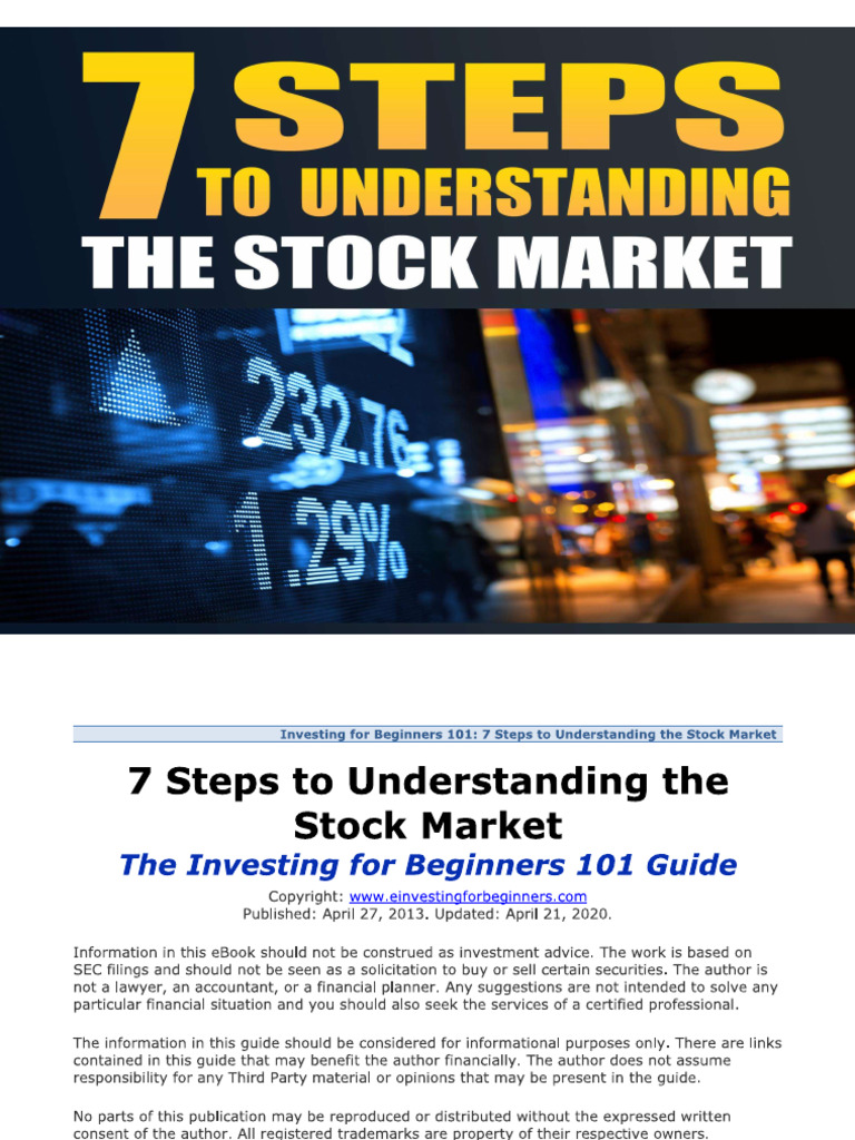 7 Steps to Understand the Stock Market | PDF