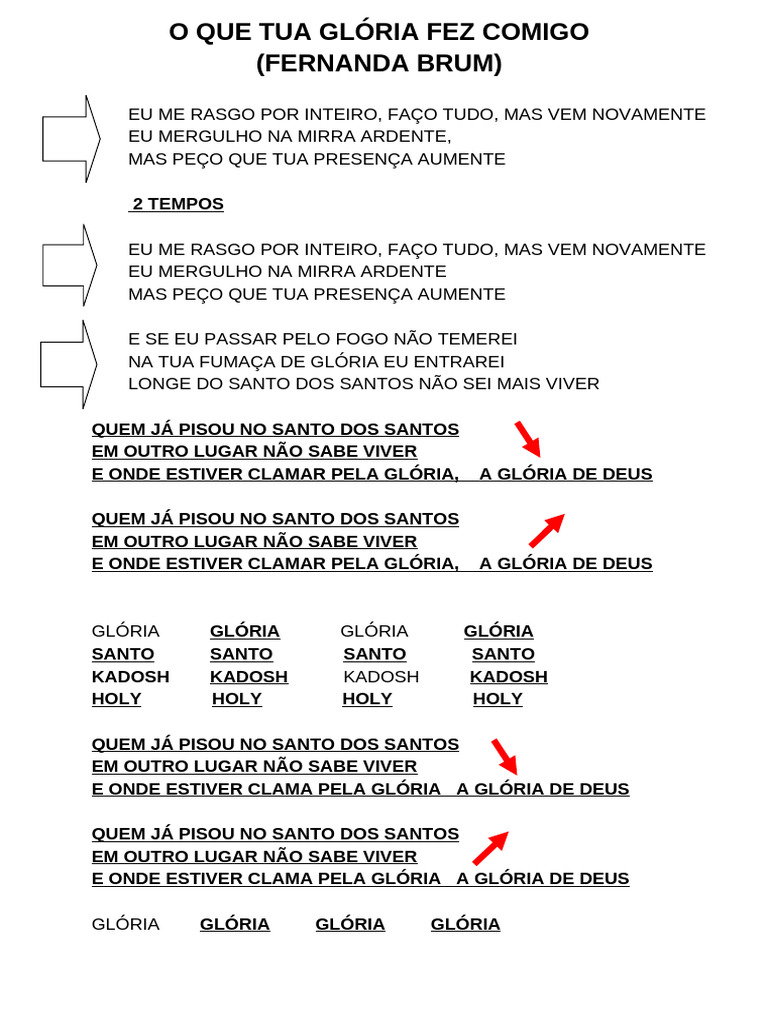 O Que Tua Glória Fez Comigo - Fernanda Brum | PDF