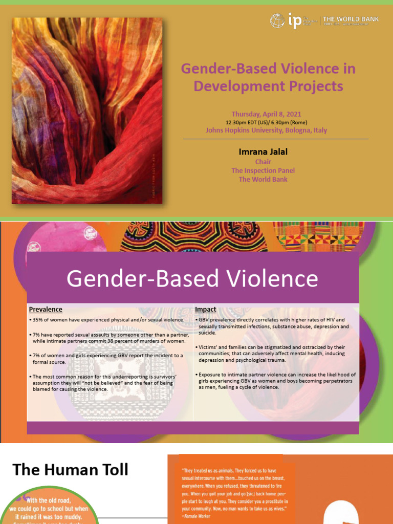 Gender-Based Violence in Development Project | PDF | Violence Against Women | Domestic Violence