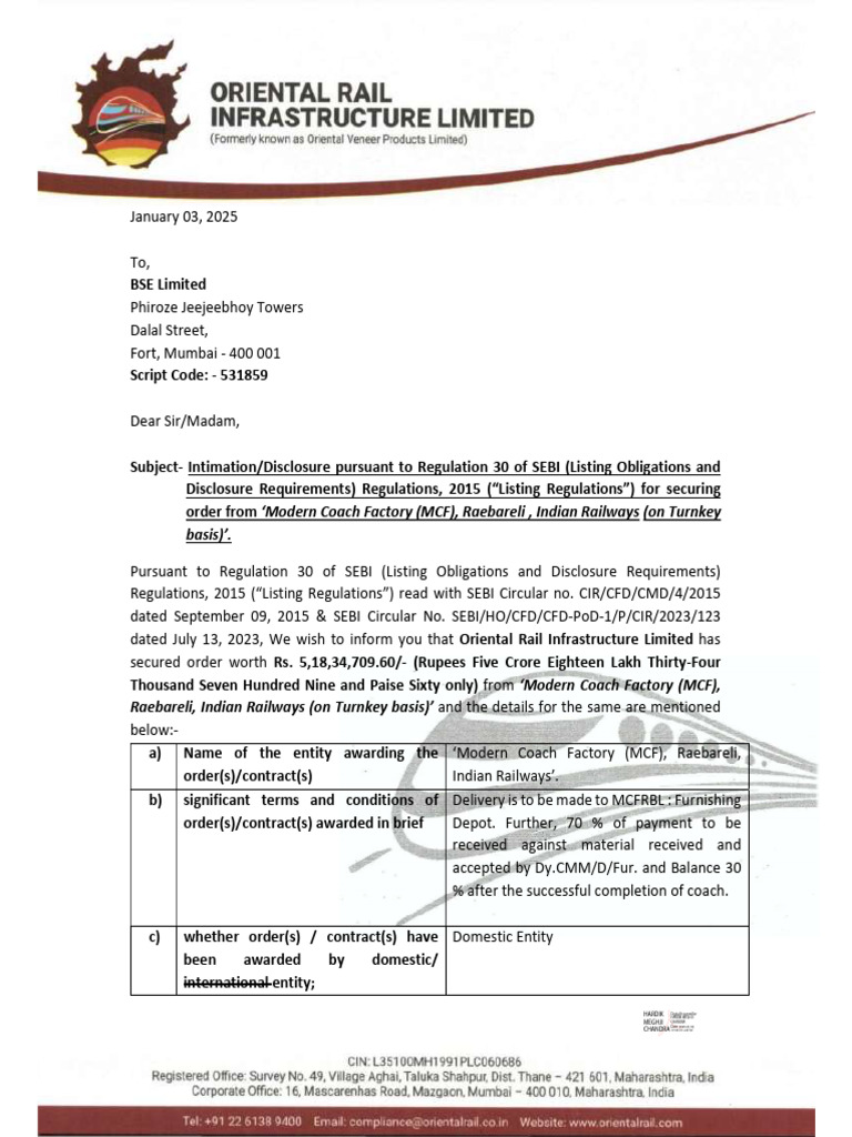 Modern Coach Factory (MCF), Raebareli, Indian Railways (On Turnkey ...