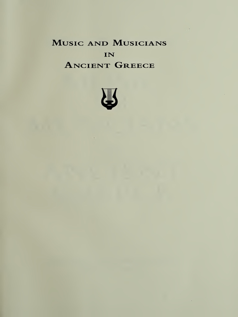 Music and Musicians in Ancient Greece - Warren D. Anderson | PDF ...