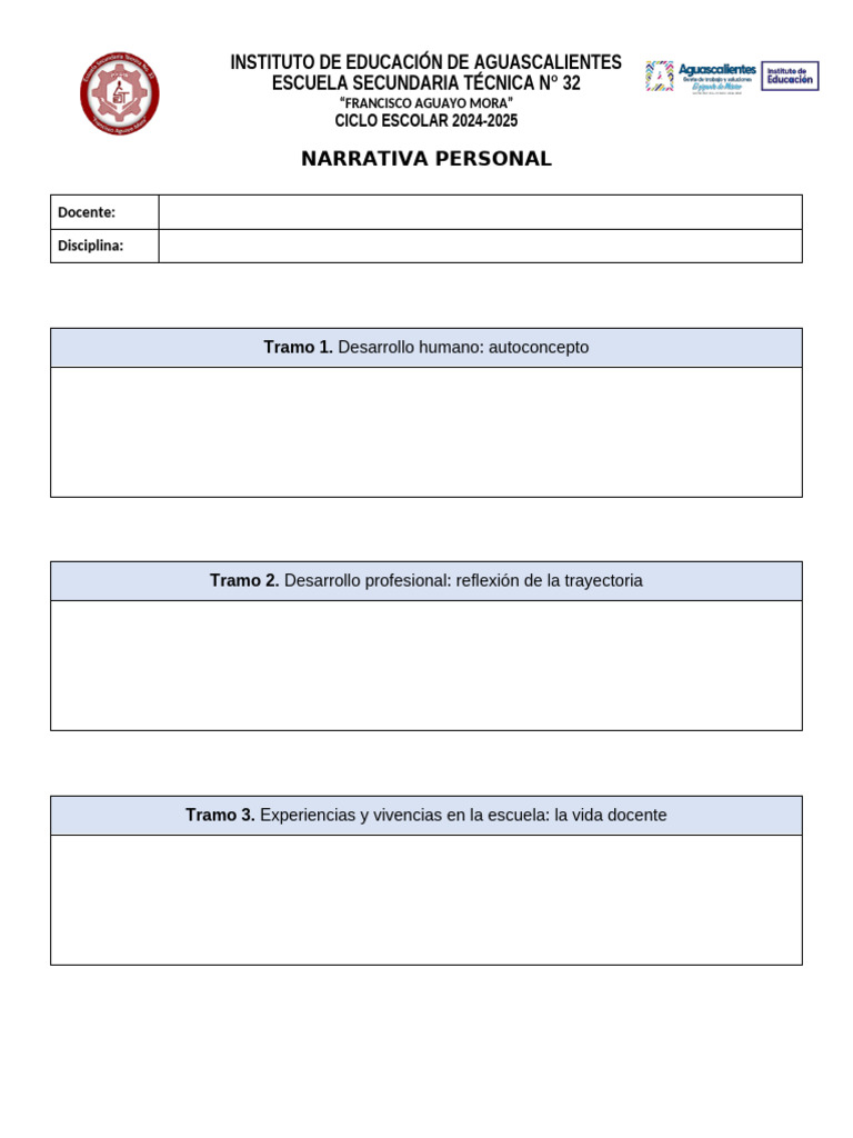 Formato Narrativa Personal | PDF