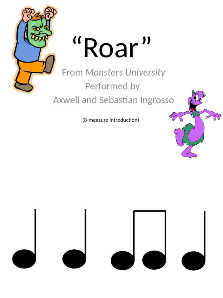 Roar Rhythm Variations For Practice | PDF