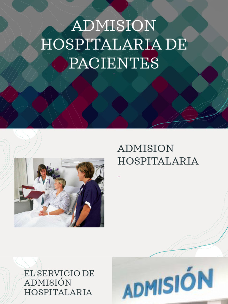 Admision Hospitalaria de Pacientes | PDF | Hospital | Cuidado de la salud