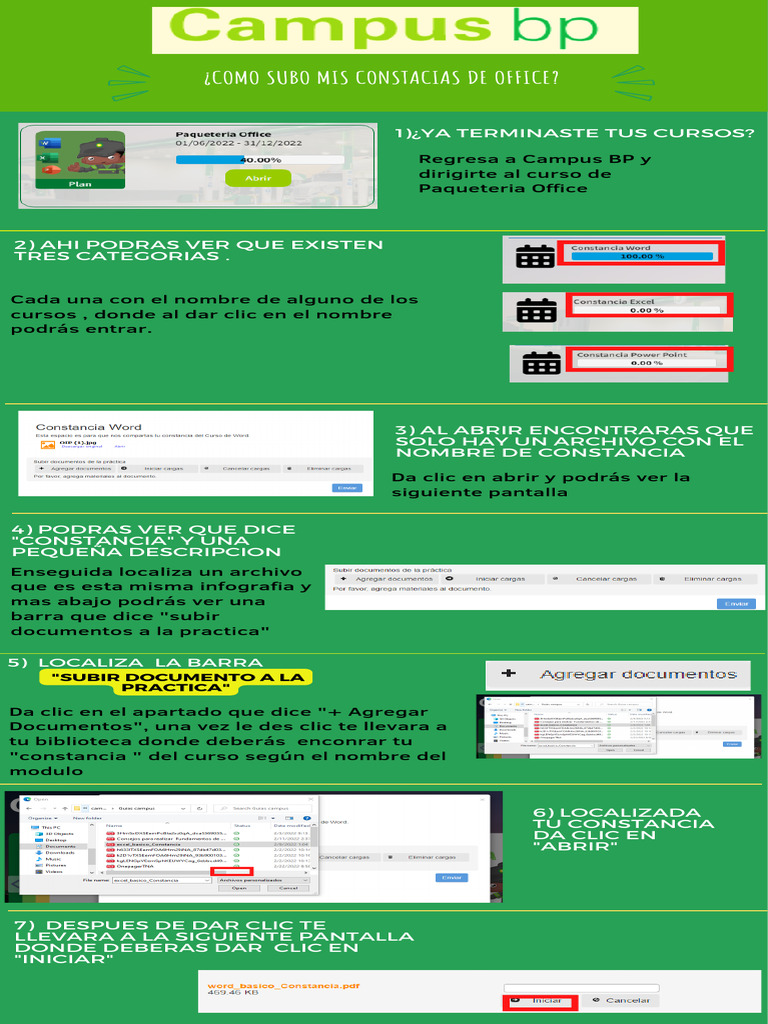 Infografia Como Subo Mis Constancias de Office-01!51!41!11!35 39 | PDF