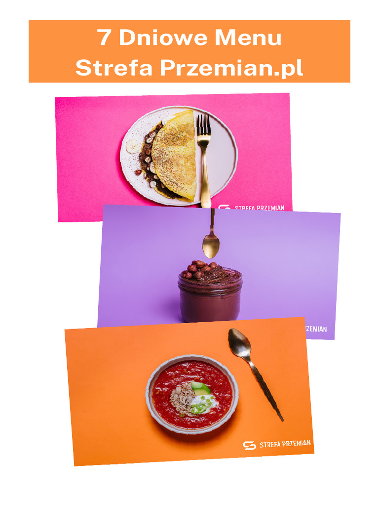 Strefa Przemian Menu Na 7 Dni | PDF