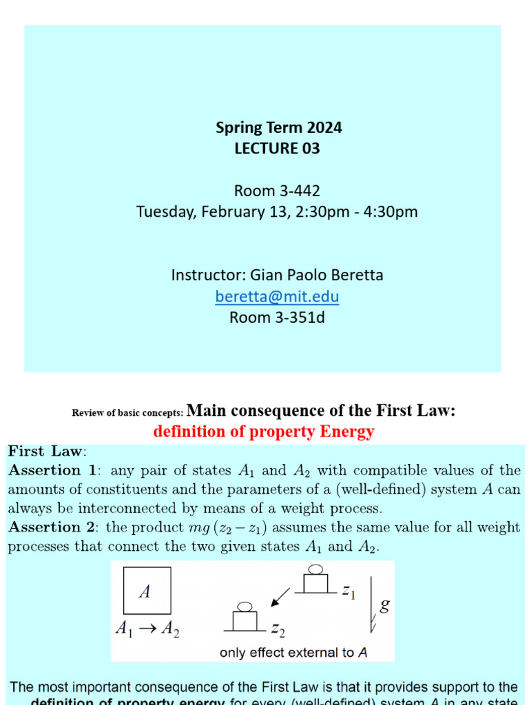 Lecture 3 - Energy Vs Entropy Diagrams To Represent Equilibrium and ...
