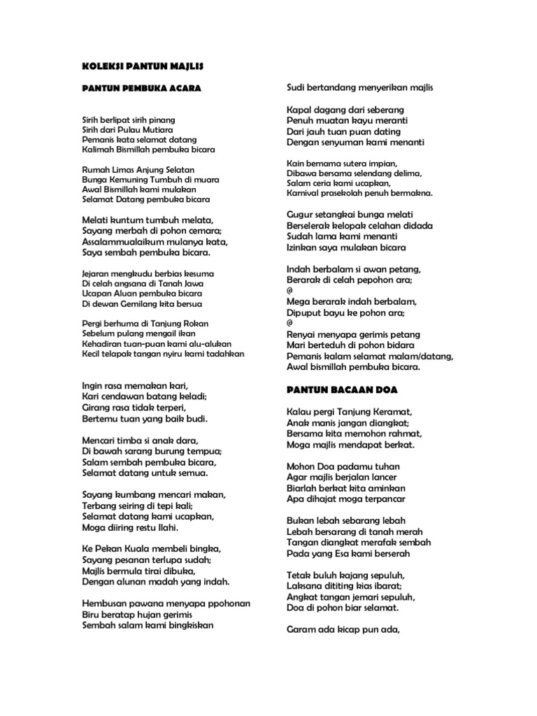 Pantun Penutup Pantun Akhir Majlis Koleksi Pantun Majlis Lexi Keebler Porn Sex Picture