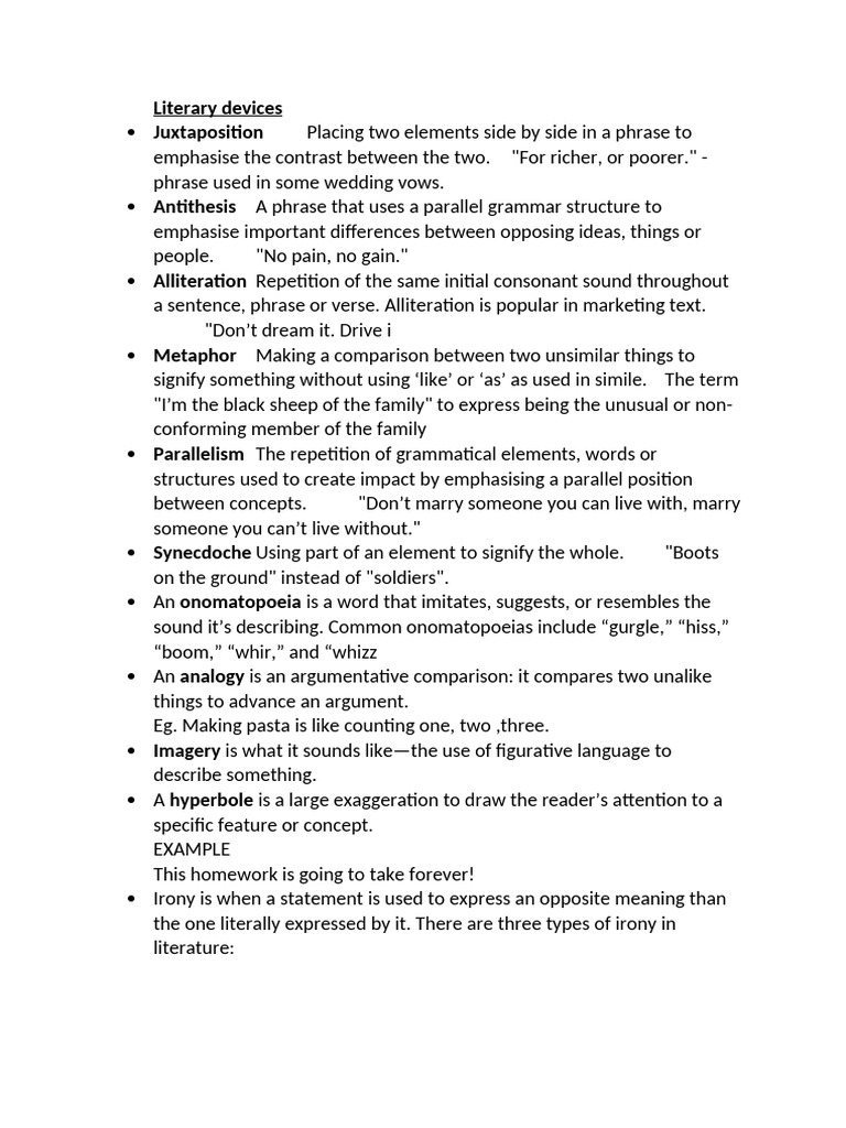 Literary Devices | PDF