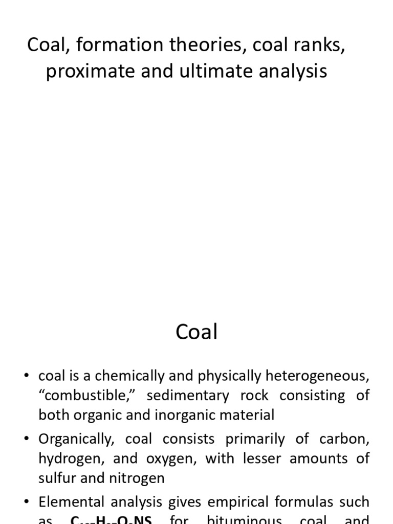 Lecture 2 Compositions of coal ranks | PDF | Coal | Coke (Fuel)