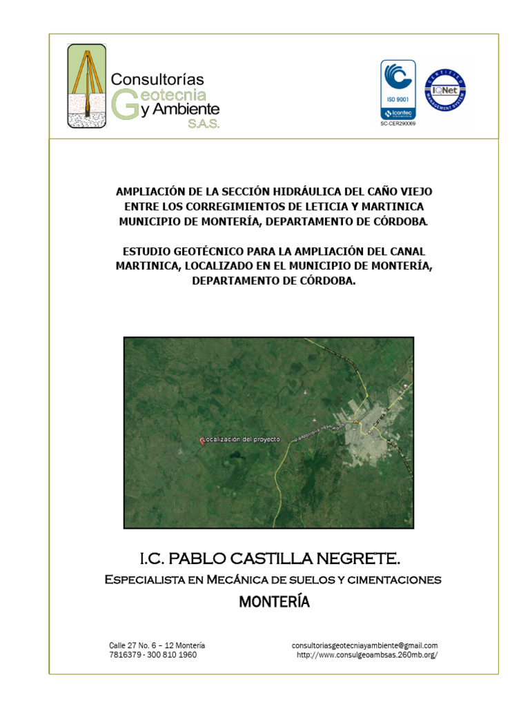 ESTUDIO GEOT+ëCNICO PARA LA AMPLIACI+ôN DEL CANAL MARTINICA, LOCALIZADO ...