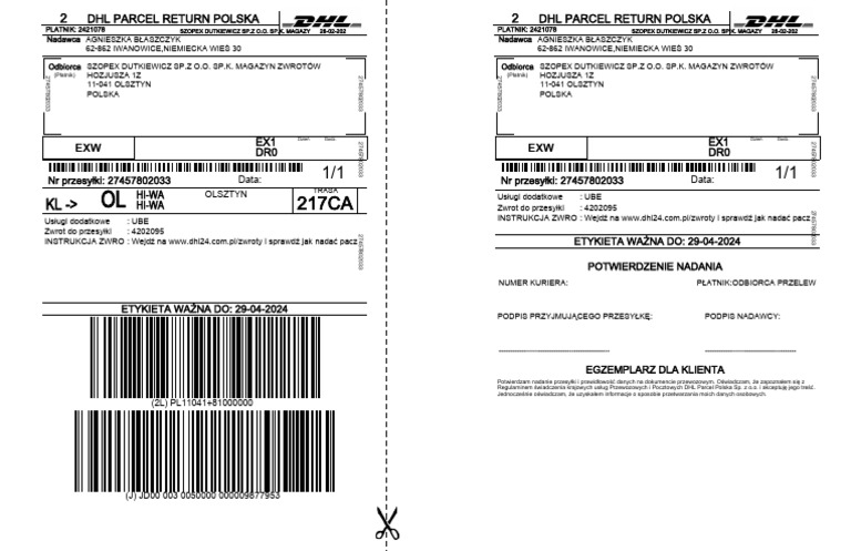 Etykieta 27457802033 | PDF