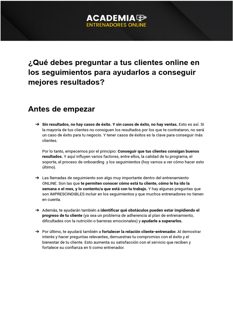 ¿Qué debes preguntar a tus clientes online en los seguimientos para ...